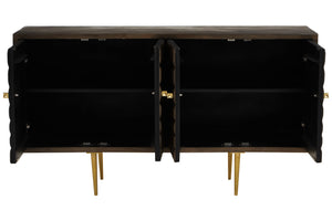 Highgrove Brown Mango Wood Geometric Sideboard