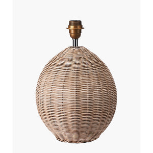 Raffles Large Rattan Cream Wash Table Lamp - Base Only