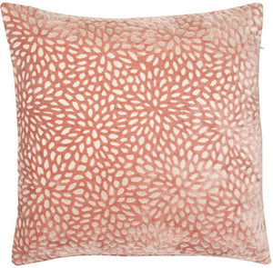 Malini Wilder Velvet Floral Putty Square Cushion | Medium