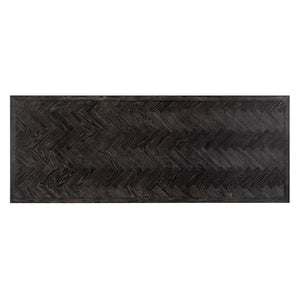 Richmond Interiors Blackbone Brass Black Rustic Oak Wood Rectangle Din