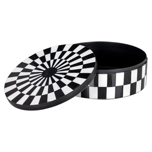 Richmond Interiors Nore Black & White Chequered Storage Box